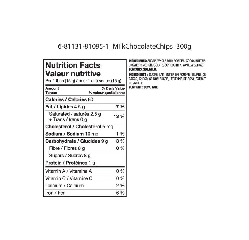 Great Value Milk Chocolate Chips | Walmart.ca