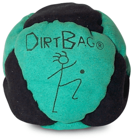 DirtBag Classic Footbag - Blue & Black Suede Hacky Sack - Slow Speed ...