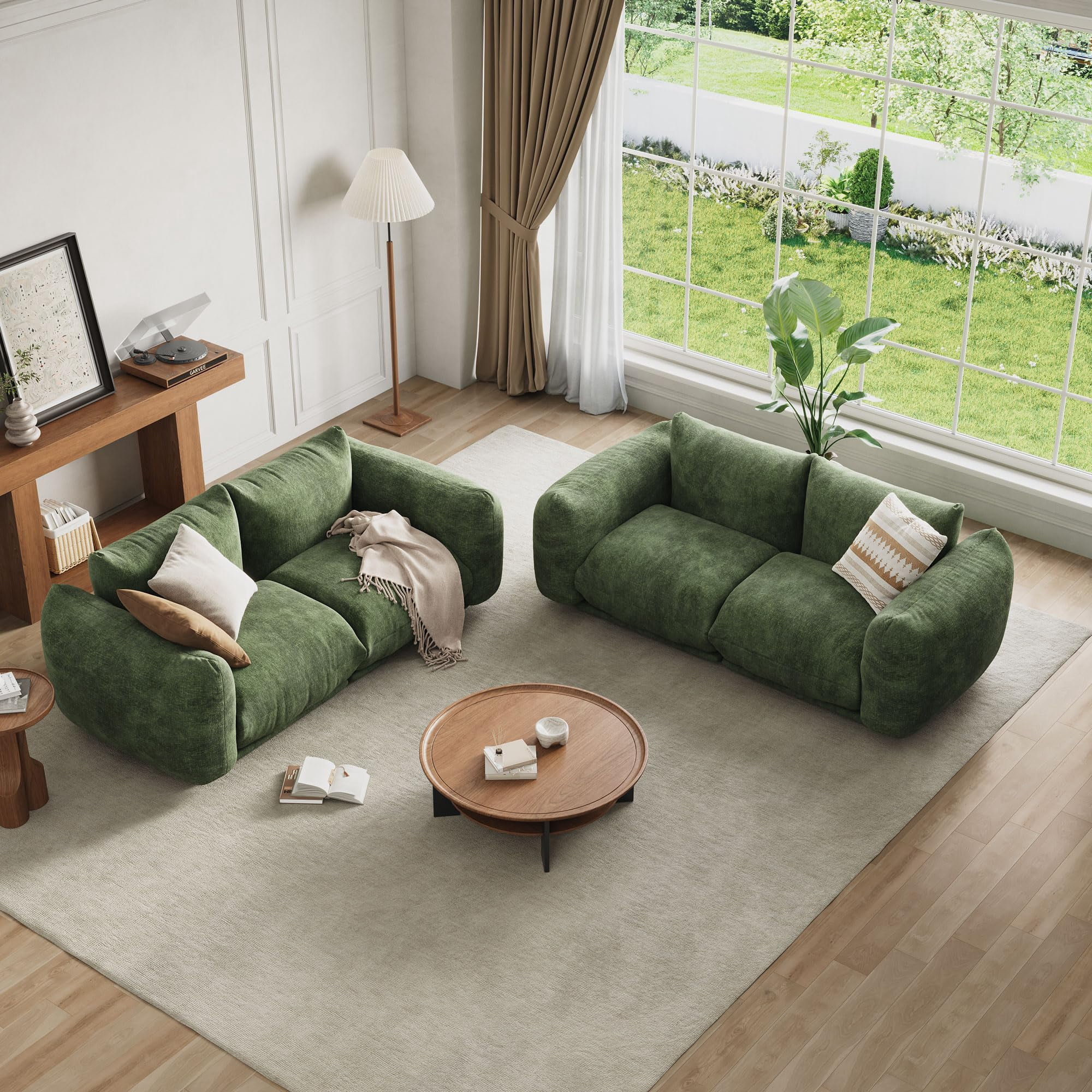 Modern Chenille Modular Sectional Sofa Set – Deep Seat Cloud Boneless ...