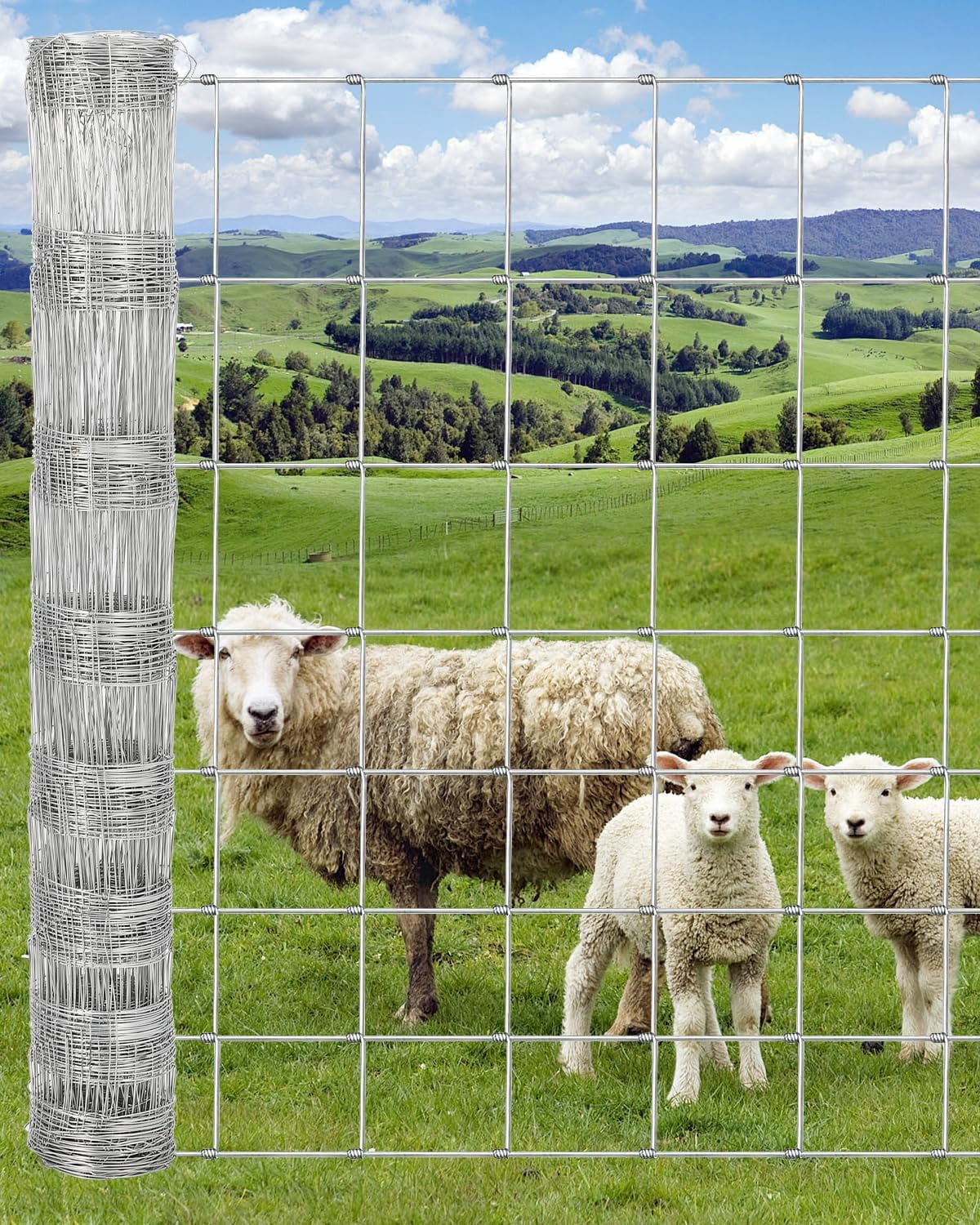Heavy Duty Galvanized Steel Cattle Fence 4-ft x 164-ft Chain Link ...