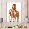 Designart Handsome African Man Portrait On White II FLOAT FRAME WALL ...
