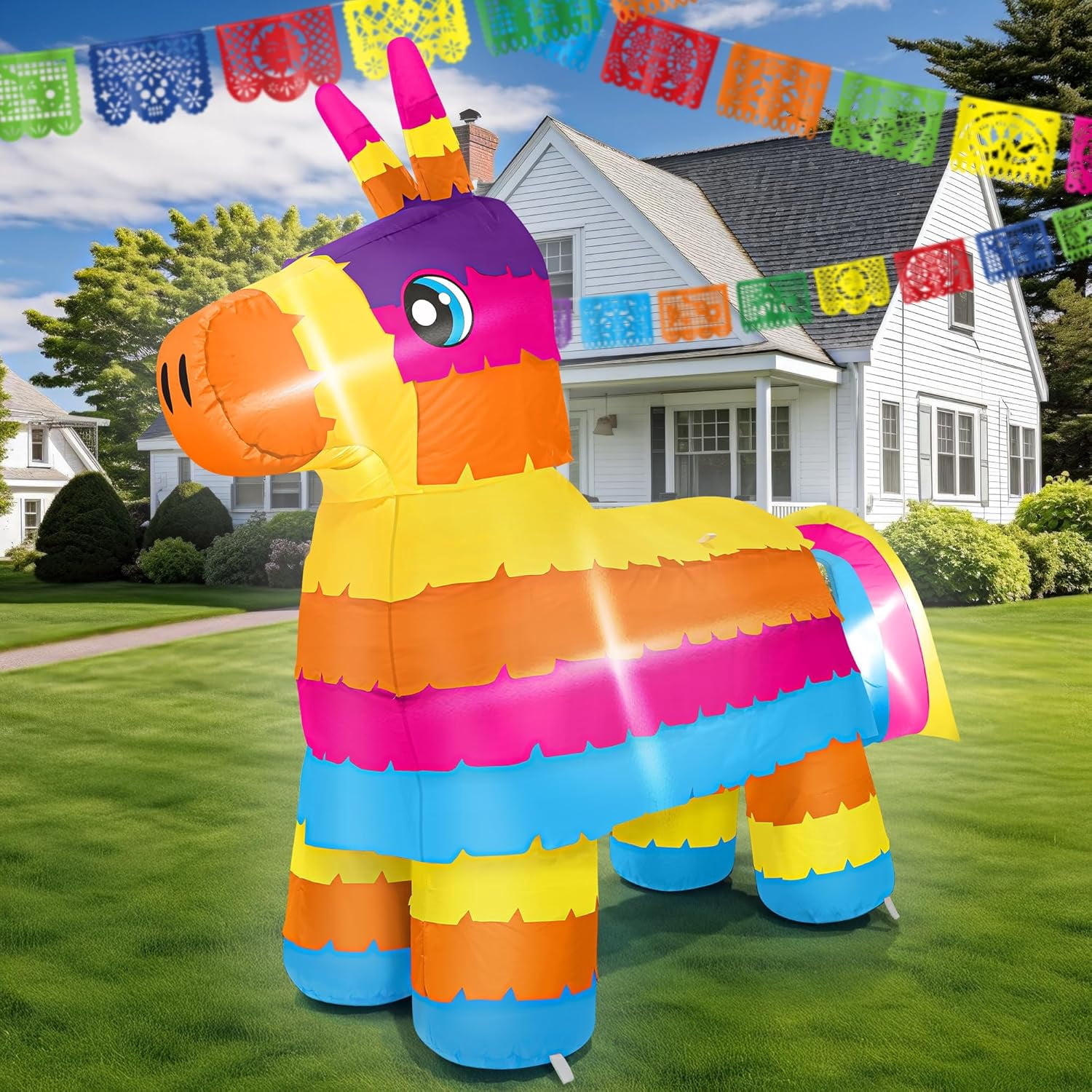 6 FT Cinco De Mayo Inflatables, Giant Blow Up Mexican Fiesta Pinata ...