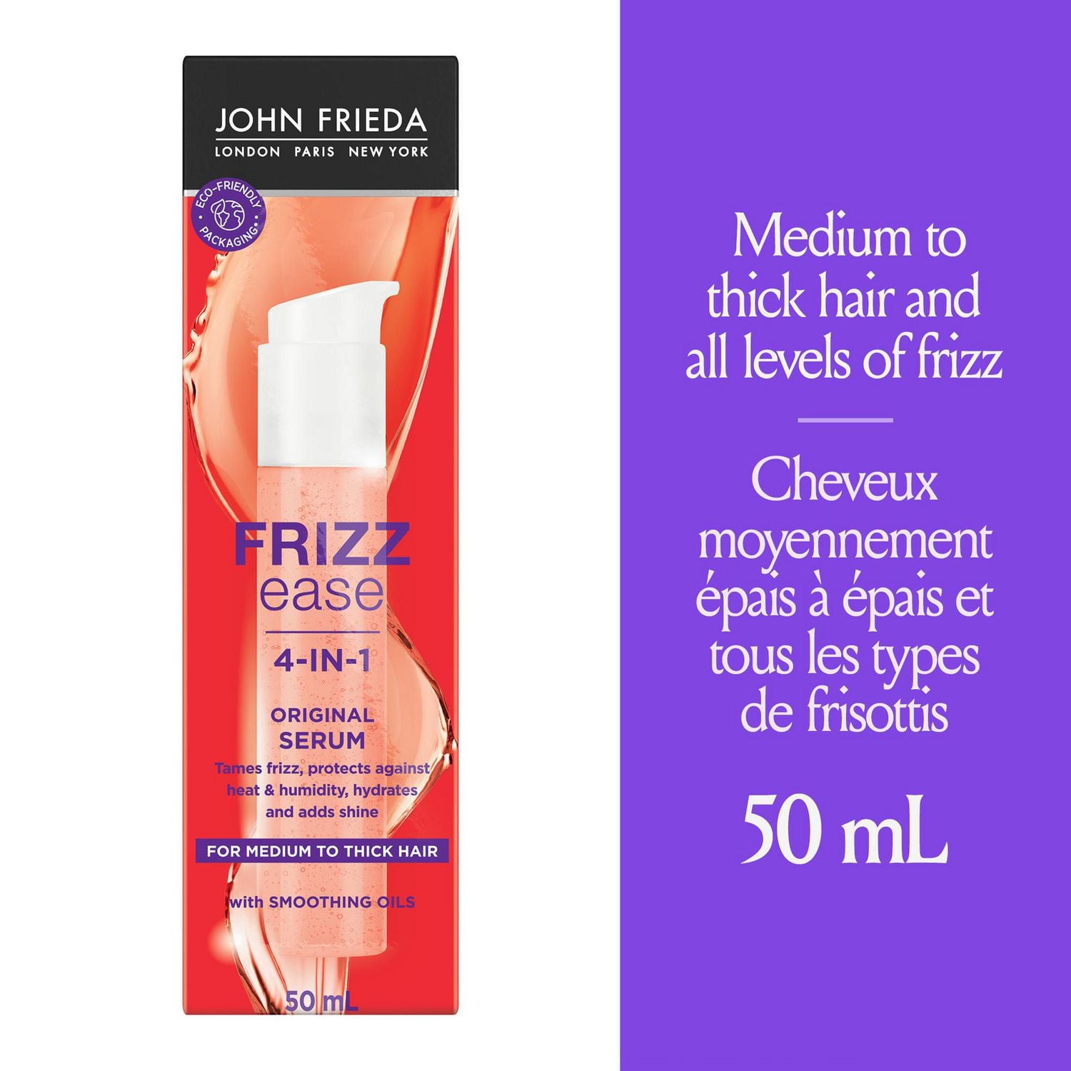John Frieda Frizz Ease Original Smooth Serum for Frizz-Free Hair, Ideal ...