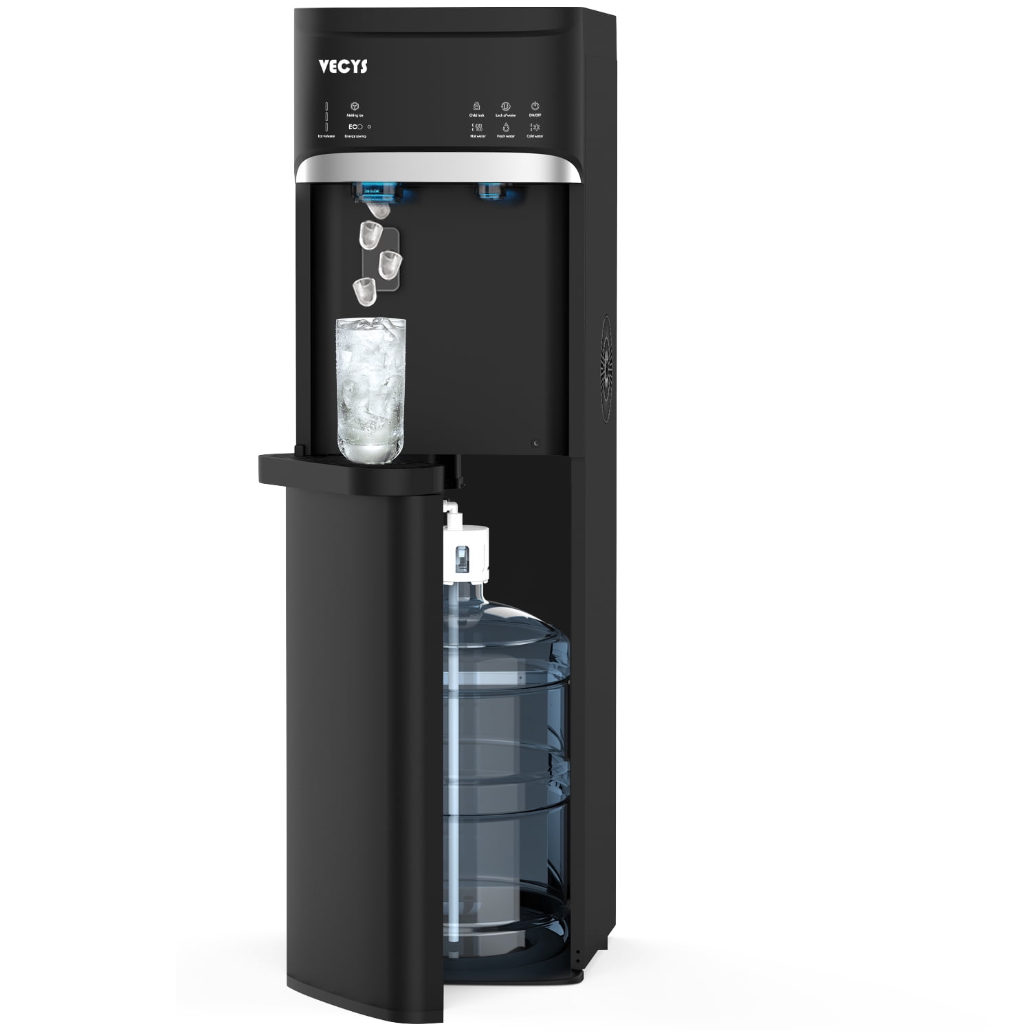 VECYS 5 gal Water Dispenser with Ice Maker, Self-clean & Child Lock ...