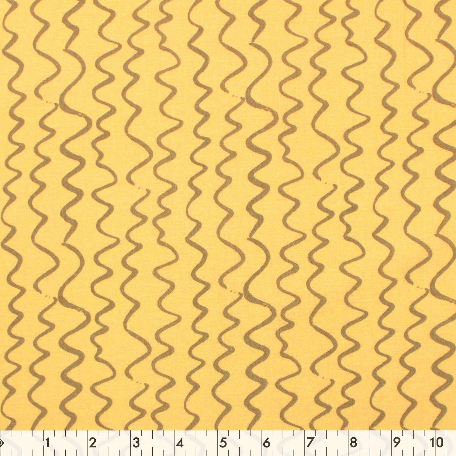 FABRIC CREATIONS Yellow Tan Scribble Cotton Fabric by the Metre ...