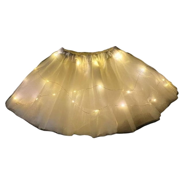 LED Glowing Girls Tutu Skirts with Neon Light Glow Princess Ballet ...
