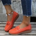 Bmisegm Ladies Fashion Multi-color Leather Shoes Soft Sole Pump Flat ...