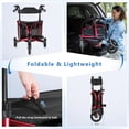 WalkMate 3 Wheel Rollator Walker with Seat for Slim Seniors, Padded ...