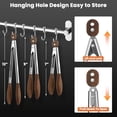 Wooden Tongs for Cooking Set of 3-7, 9, 12 inch Natural Walnut Kitchen ...