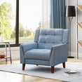Noble House Mid-Century Modern Armchair,Tufted Waffle Stitch Upholstery ...