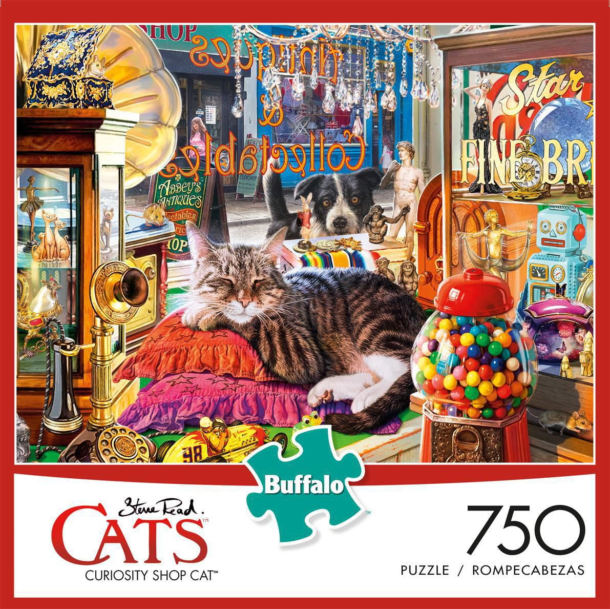 Buffalo Games Cats Series Curiosity Shop Cat 750 Piece Jigsaw Puzzle ...