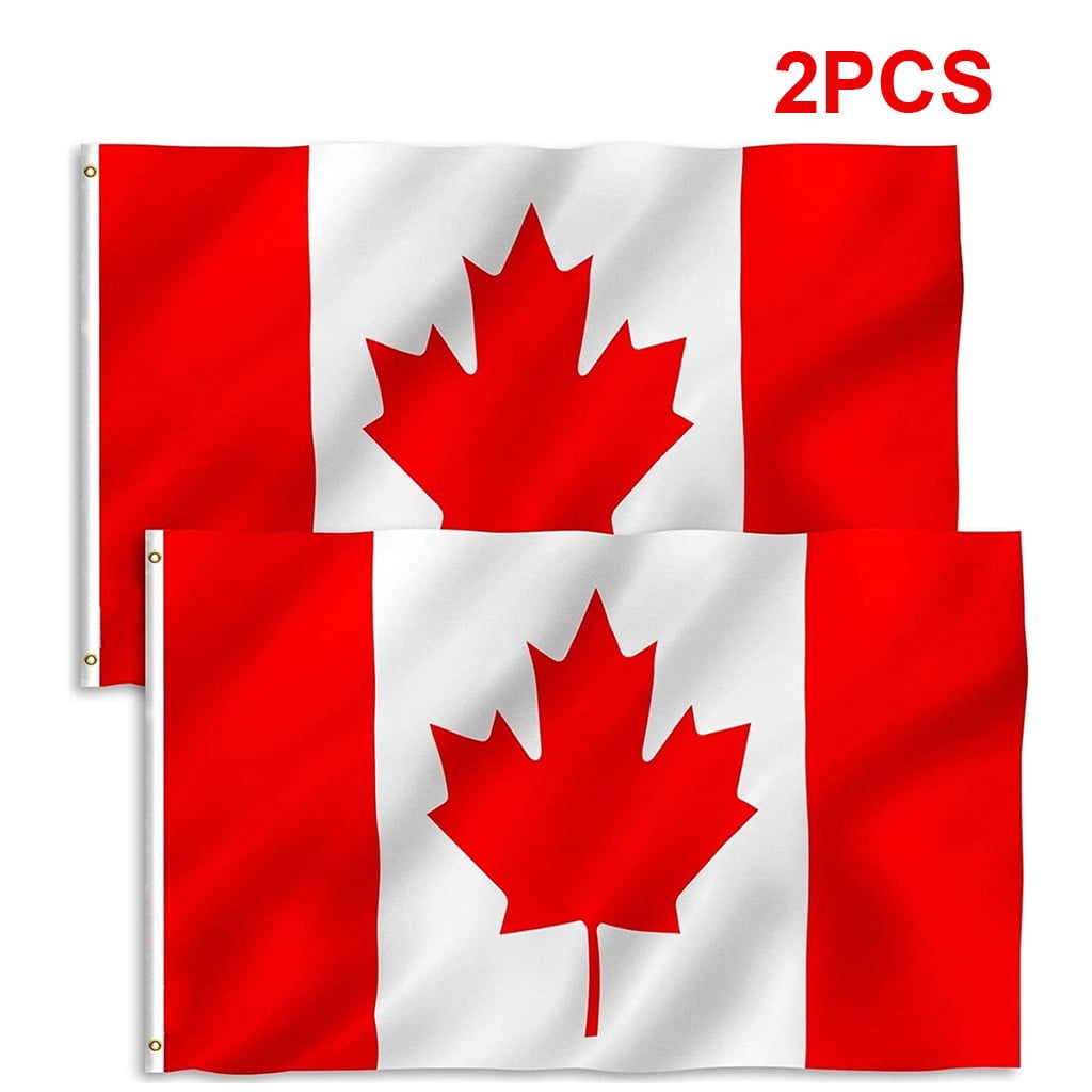 LLQkigsxse Drapeau Loup Extérieur Drapeau du CANADa 3 X 5 Pi - Bannière ...