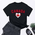 Fgnfyis Womens Canada Day Shirts Canada Flag Graphic Tshirt Canadian ...