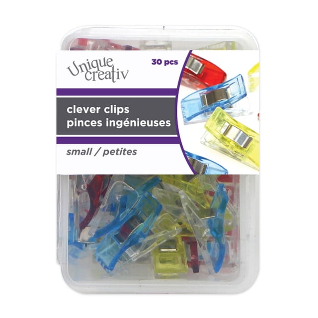UNIQUE CREATIV Small Clever Clips for Quilting and Sewing, 30pcs ...