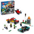LEGO City Fire Rescue & Police Chase 60319 Toy Building Kit (295 Pieces ...