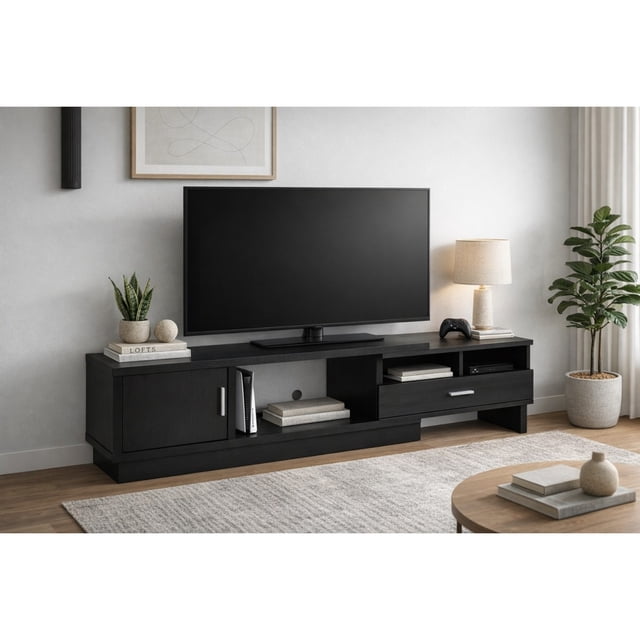 Brassex Finn 48" Expandable TV Stand for Living Room with Storage ...