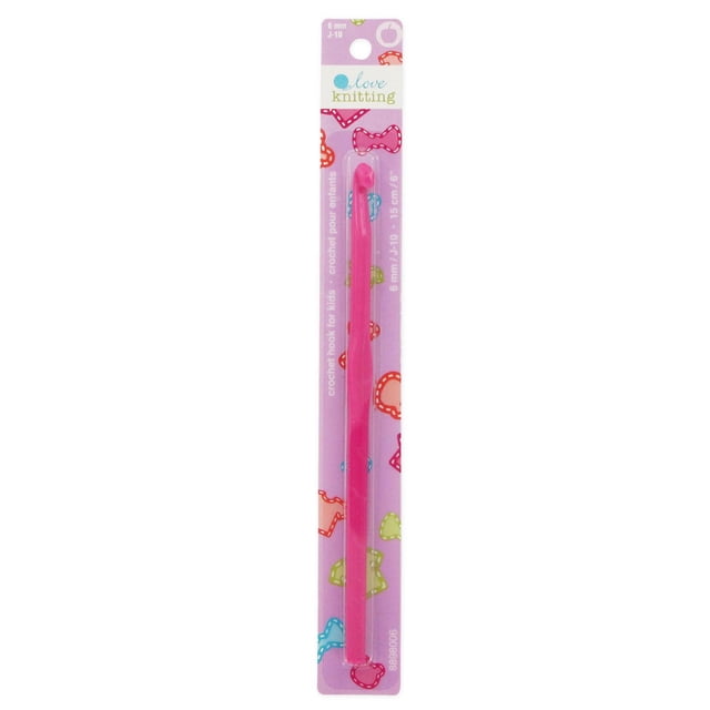 LOVE KNITTING Crochet Hook for Kids - 6 mm (0.24 in), Easy-Grip Handle ...