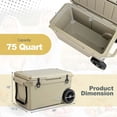 Costwasy 75 Qt Portable Cooler Roto Molded Ice Chest Insulated 5-7 Days ...
