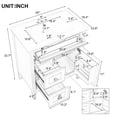 Noble House 30" Bathroom Vanity with Ceramic Sink,Solid Rubberwood ...