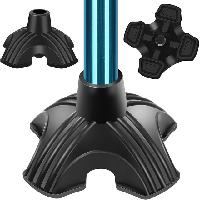 SupreGear 3/4" Heavy-Duty Quad Cane Tip, Non-Slip Rubber Replacement ...