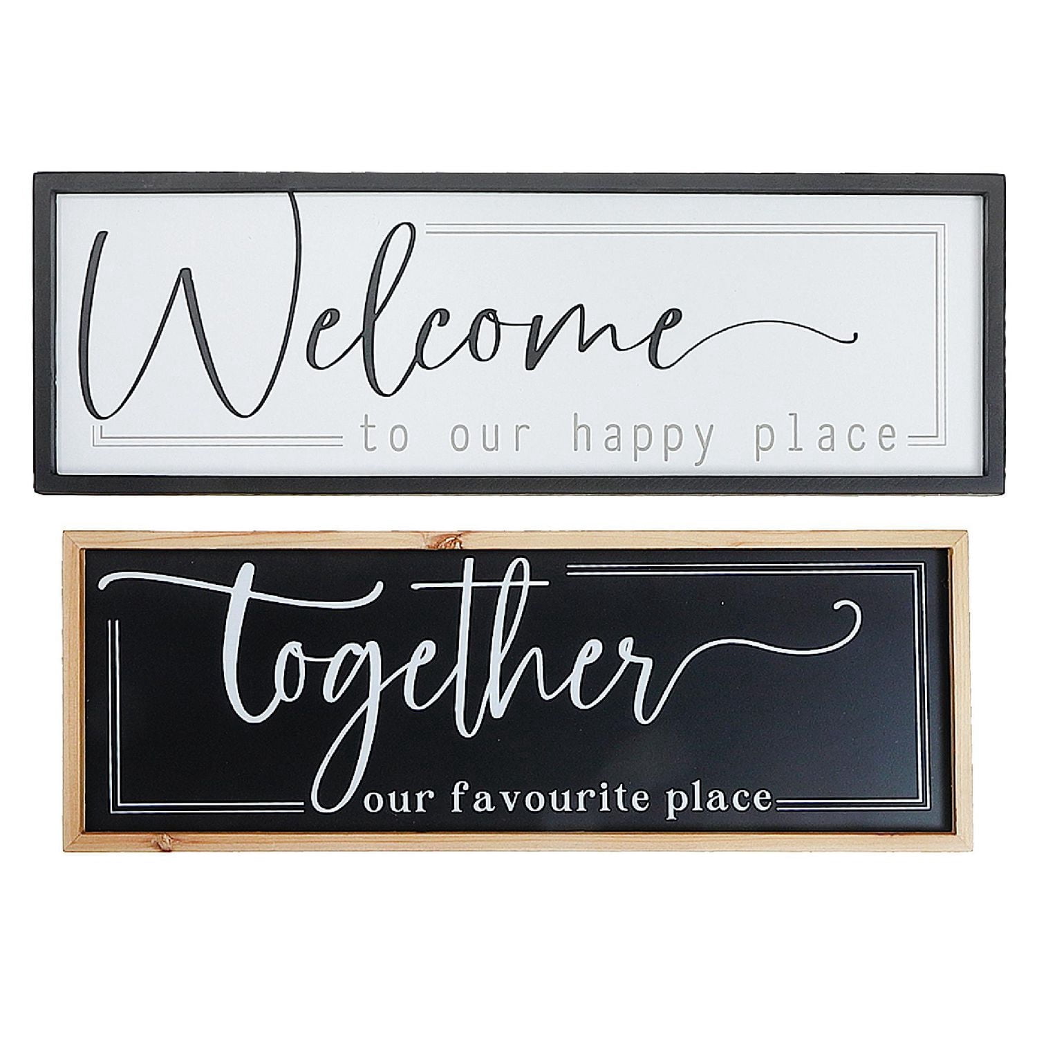 Framed Wooden Sign Welcome Together - Set of 2 - Walmart.ca