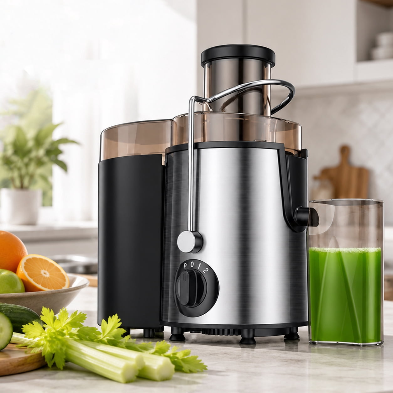 Juicer Machine, 800W Centrifugal Juicer Extractor with Wide Mouth Feed ...