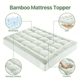 Oaskys Grid Texture Foldable Mattress Topper – Bamboo Fiber Floor ...