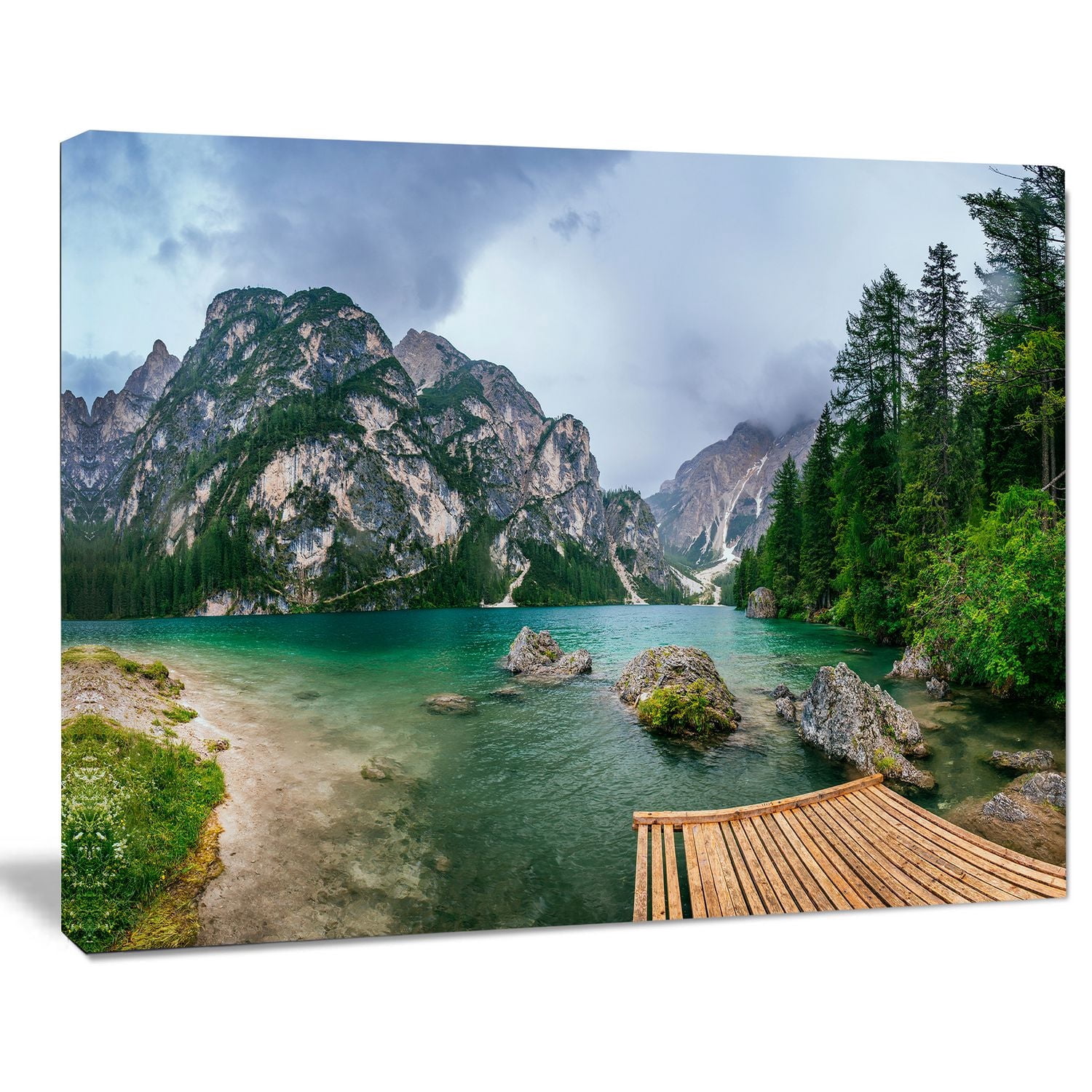 Design Art Lake between Mountains Landscape Photo Canvas Print - Walmart.ca