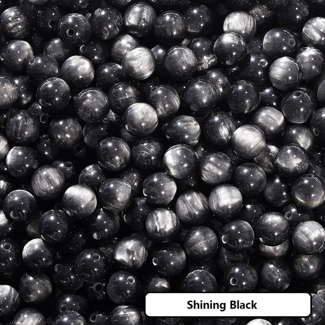 Naittoop 20Pcs Resin Beads 8mm Resin Beads For Keychain Making 8mm ...