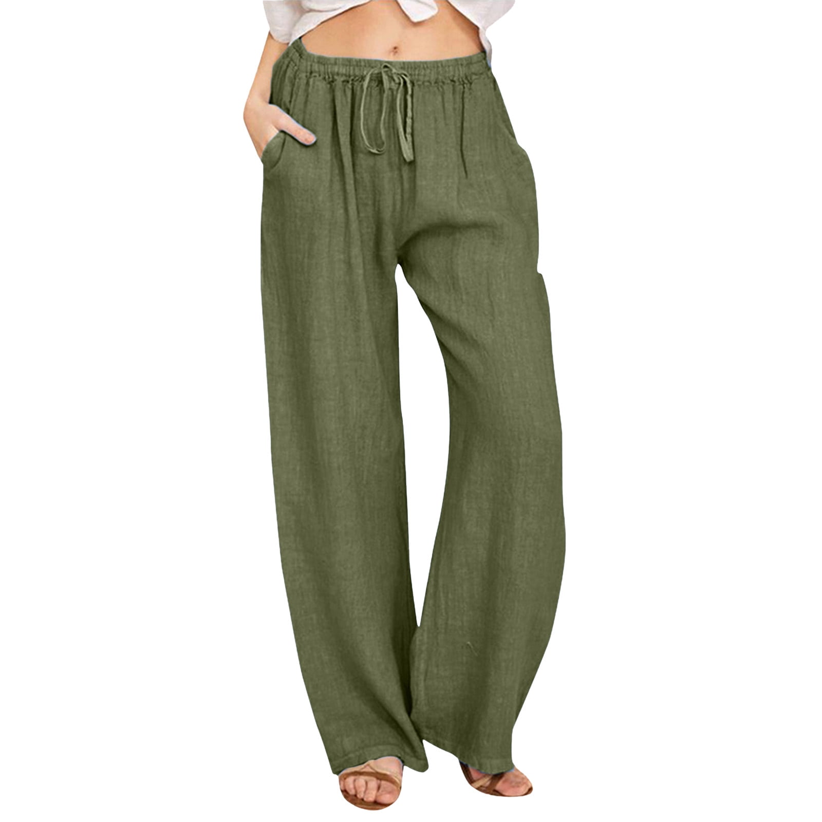 2025 Women's Casual Pants Women High Waisted Wide Sweatpants Women Leg ...