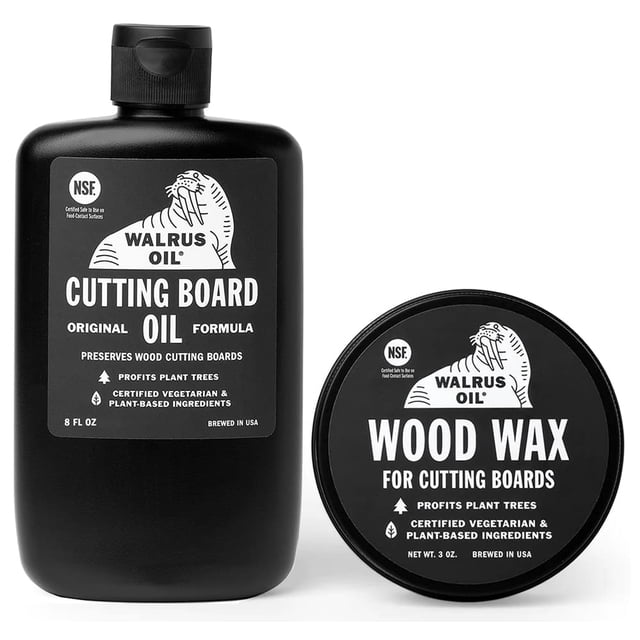 WALRUS OIL - Cutting Board Oil and Wood Wax Set. For Cutting Boards ...