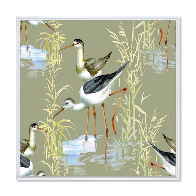 Designart Herons Birds In The Water FLOAT FRAME WALL ART - Walmart.ca