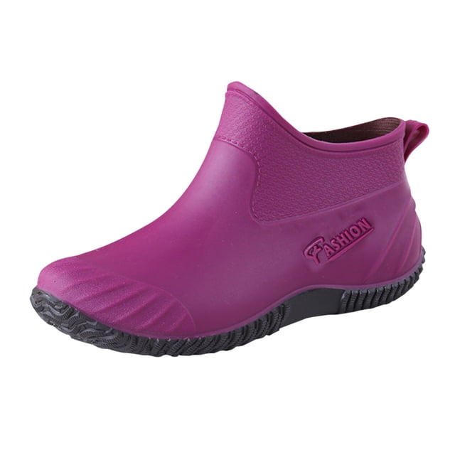 Women's Rain Boots Fashion Womens Rain Mid Rain Shoes Women Ankle ...