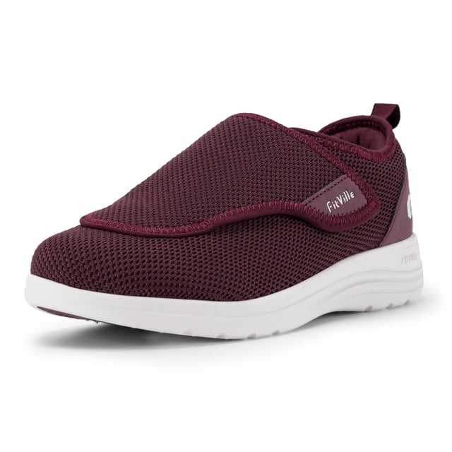 FitVille Women's Wide Walking Shoes for Swollen Foot Seamless Cushioned ...