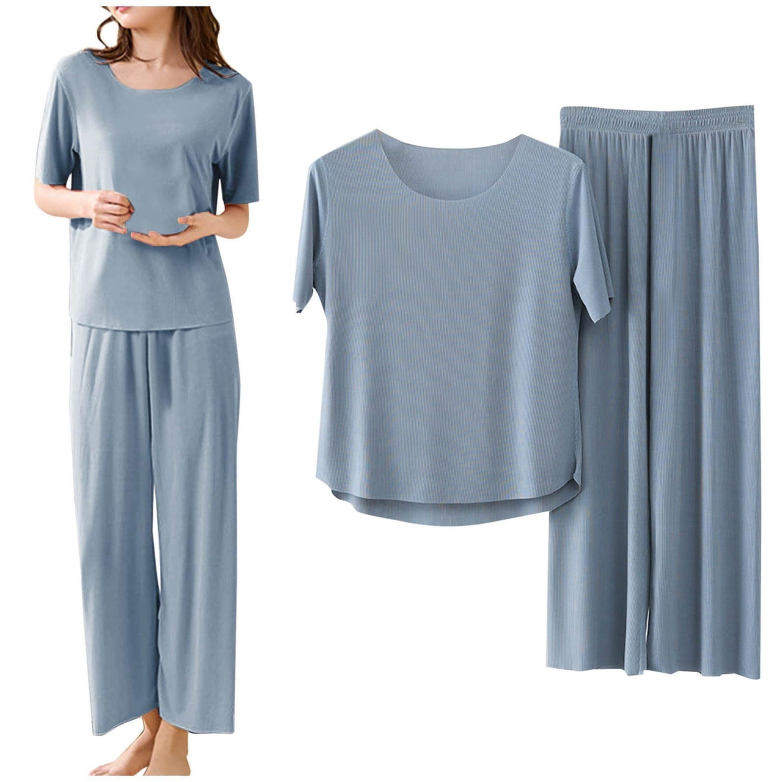 KOKOPARK Pj Sets for Woman Fall Pajamas Women Y2K Lounge Short Sleeve ...