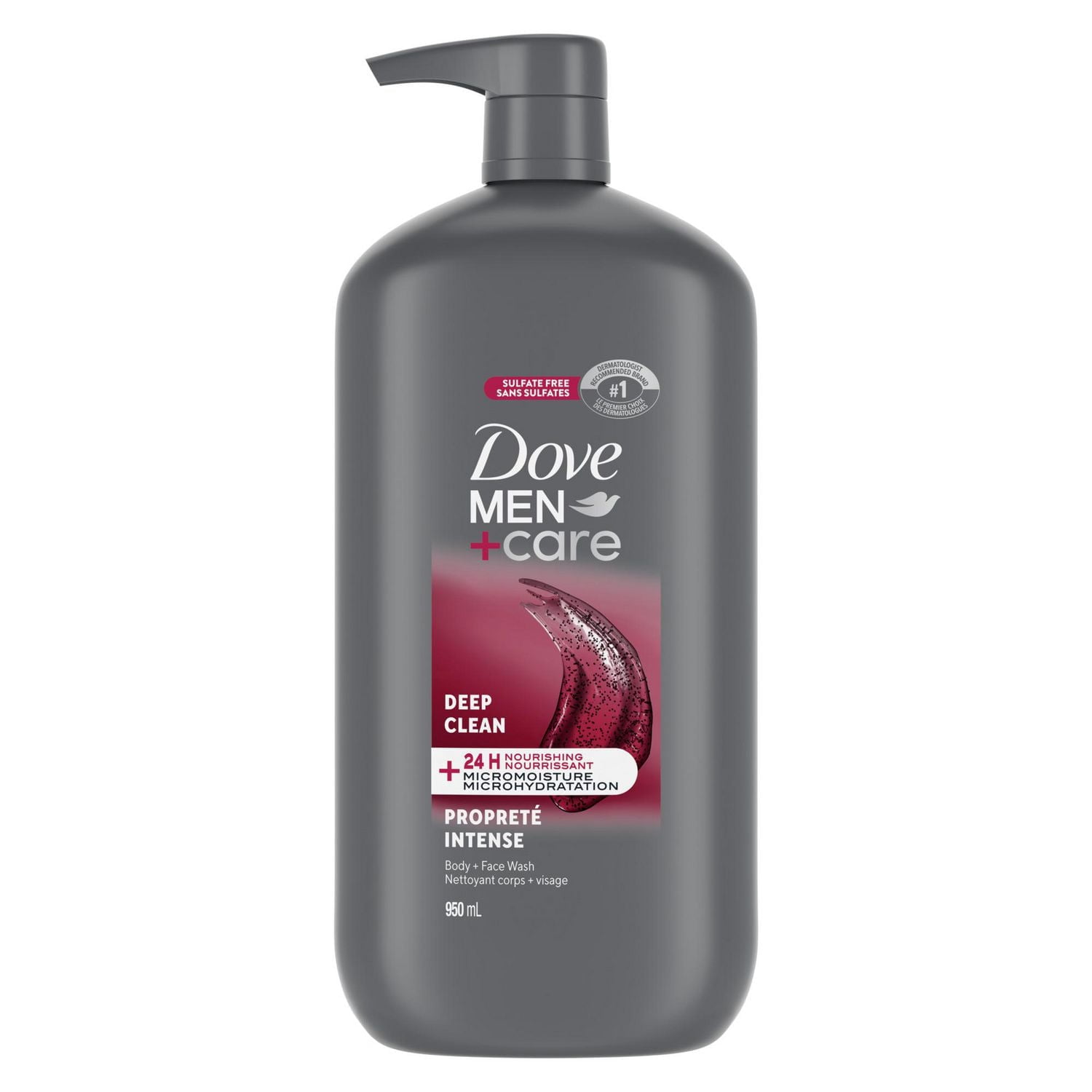 Dove Men+Care Body + Face Wash Deep Clean 24H Nourishing, 950 ml ...