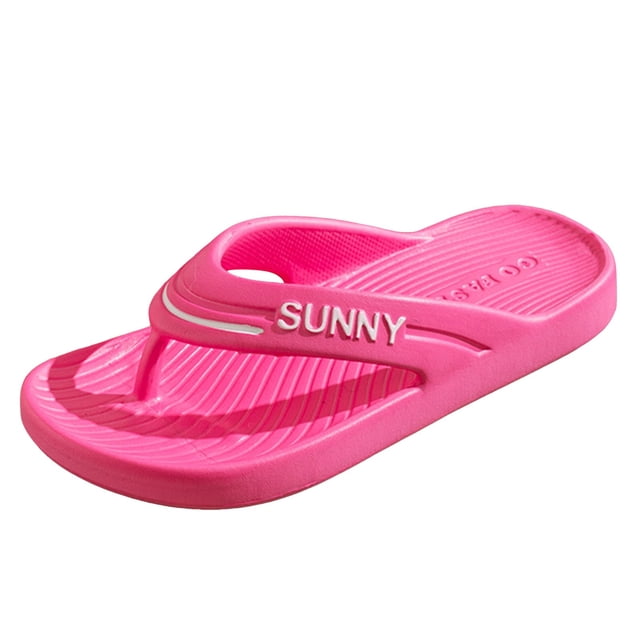 Fsqjgq Shower Slippers Casual Flip Flops for Women Men Casual Slip on ...