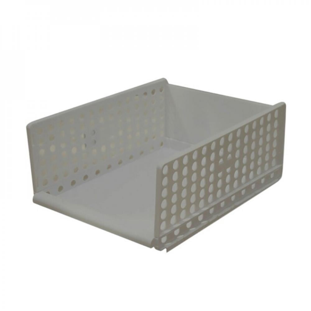Storage Basket Bath Plastic Rectangular White Gray Groceries Cabinet ...