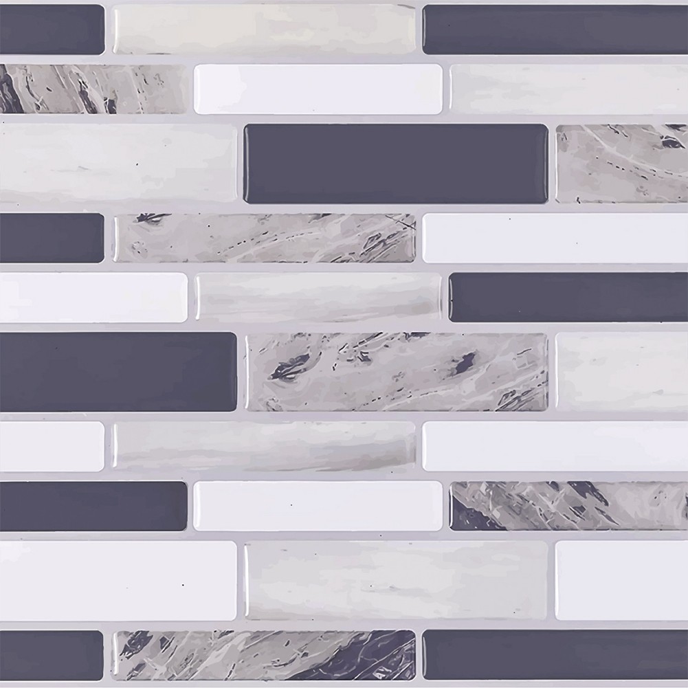 10Pcs 15x15CM Self Adhesive Tile Brick Wall Stickers Waterproof Kitchen ...