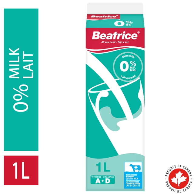 Beatrice Skim Milk, 0%, 1L - Walmart.ca