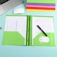 Plastic Folders with 2 Pockets and 3 Prongs Home Folders with Card Slot ...