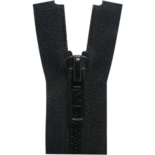 COSTUMAKERS One-Way Separating Zipper 60 cm (23.6 in), Black, #5 Vislon ...