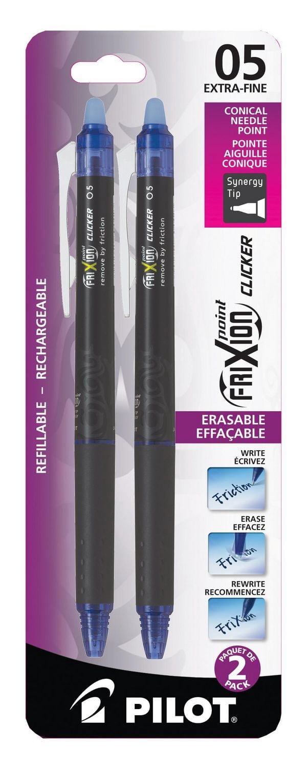 FriXion Point Clicker Retractable Erasable Gel Pens - Blue - Walmart.ca