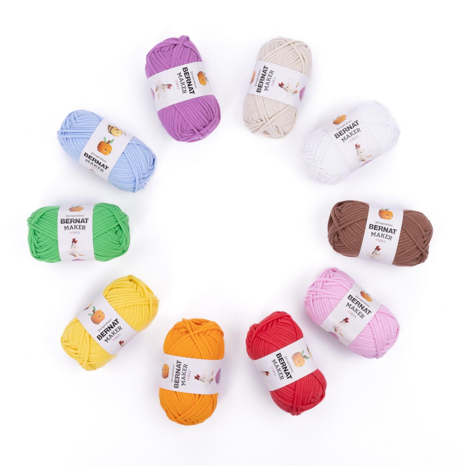 Bernat® Maker minis™ #5 Bulky Yarn, Classic 17.65oz/500g 610yd - 10 ...