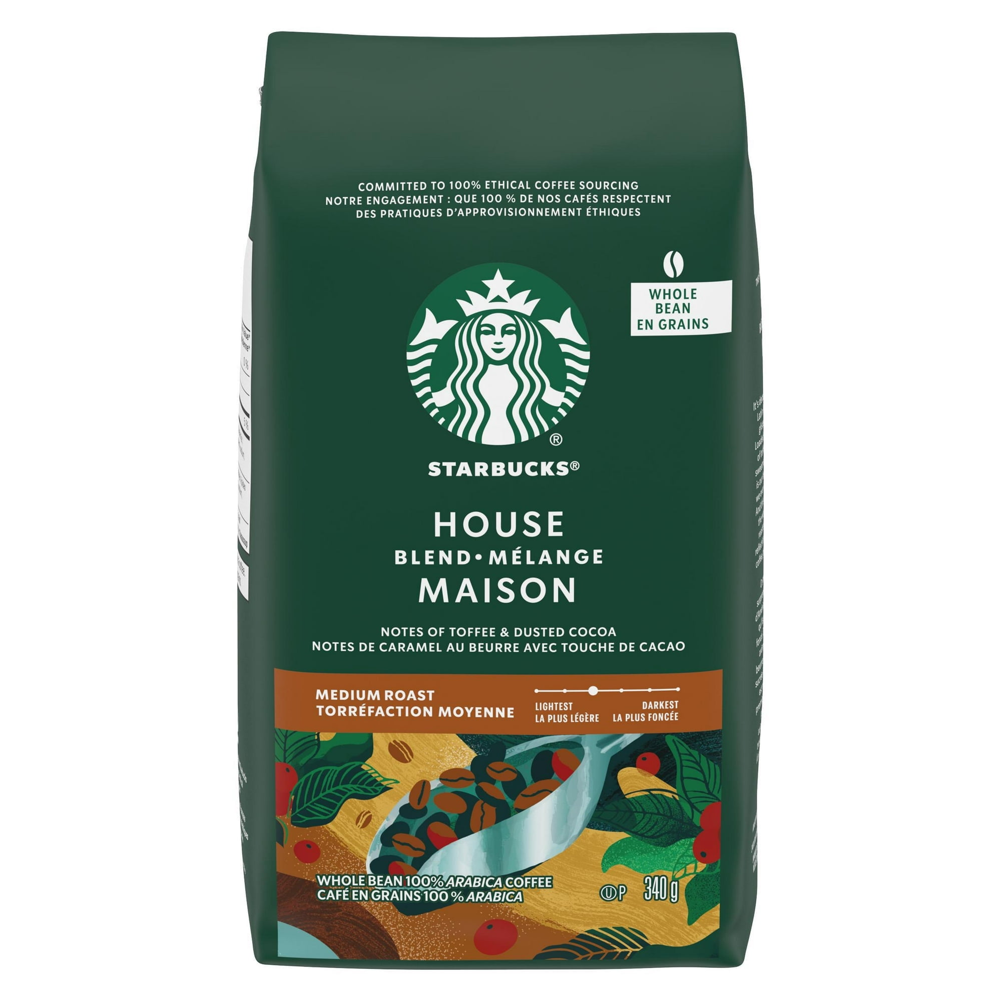 STARBUCKS House Blend Medium Roast Whole Bean Coffee - Walmart.ca