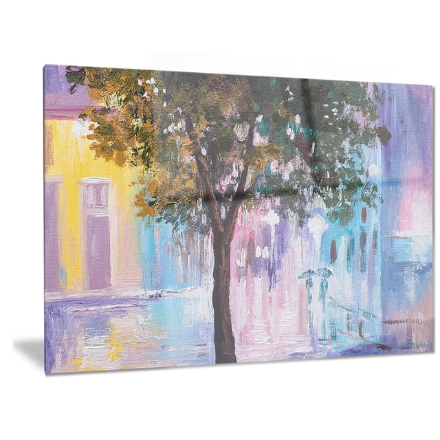 Design Art Couple Walking in Rain Landscape Metal Wall Art - Walmart.ca