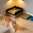Dvkptbk stainless steel box Stainless Steel Semi Enclosed Cats Litter ...