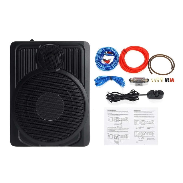 10 Inch 800W Powered Car Speaker Subwoofer Amplifier HIFI Amp Slim ...