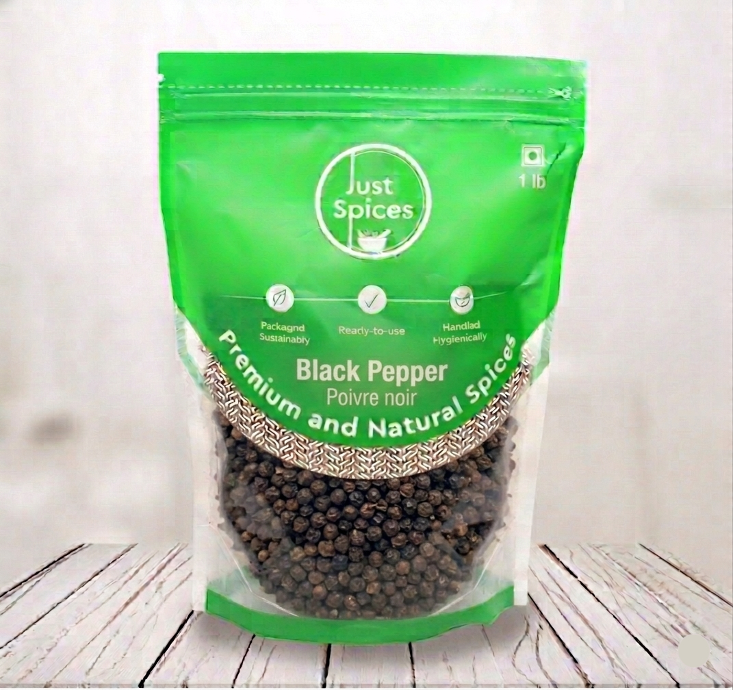 Just Spices - Whole Black Pepper, 1 lb (454 g) , Product of India ...