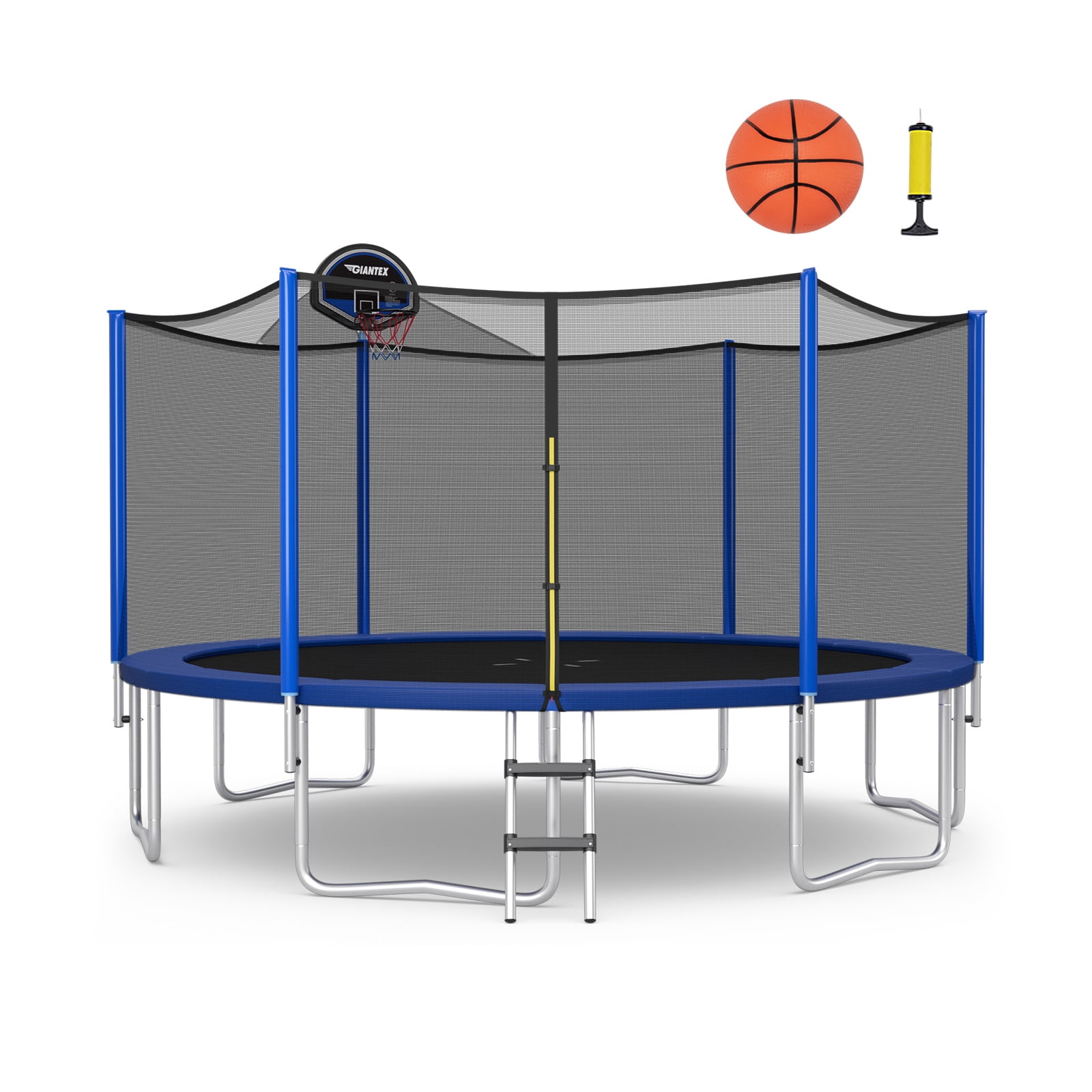 Patiojoy Trampoline de 12 Pi avec Panier de Basketball, Trampoline ...